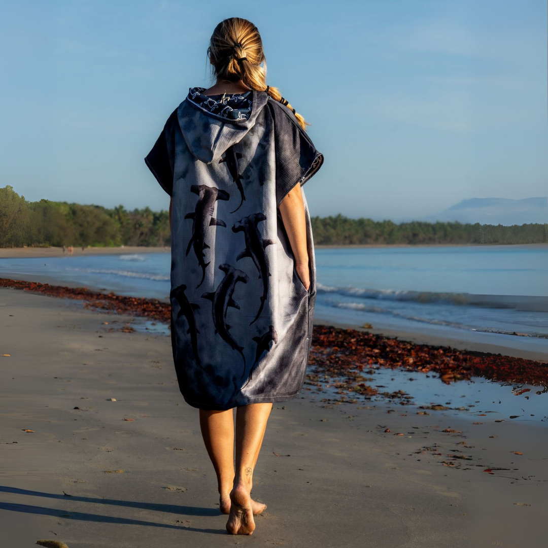 Adult Hooded Changing Poncho - Hammerhead | Ocean Armour