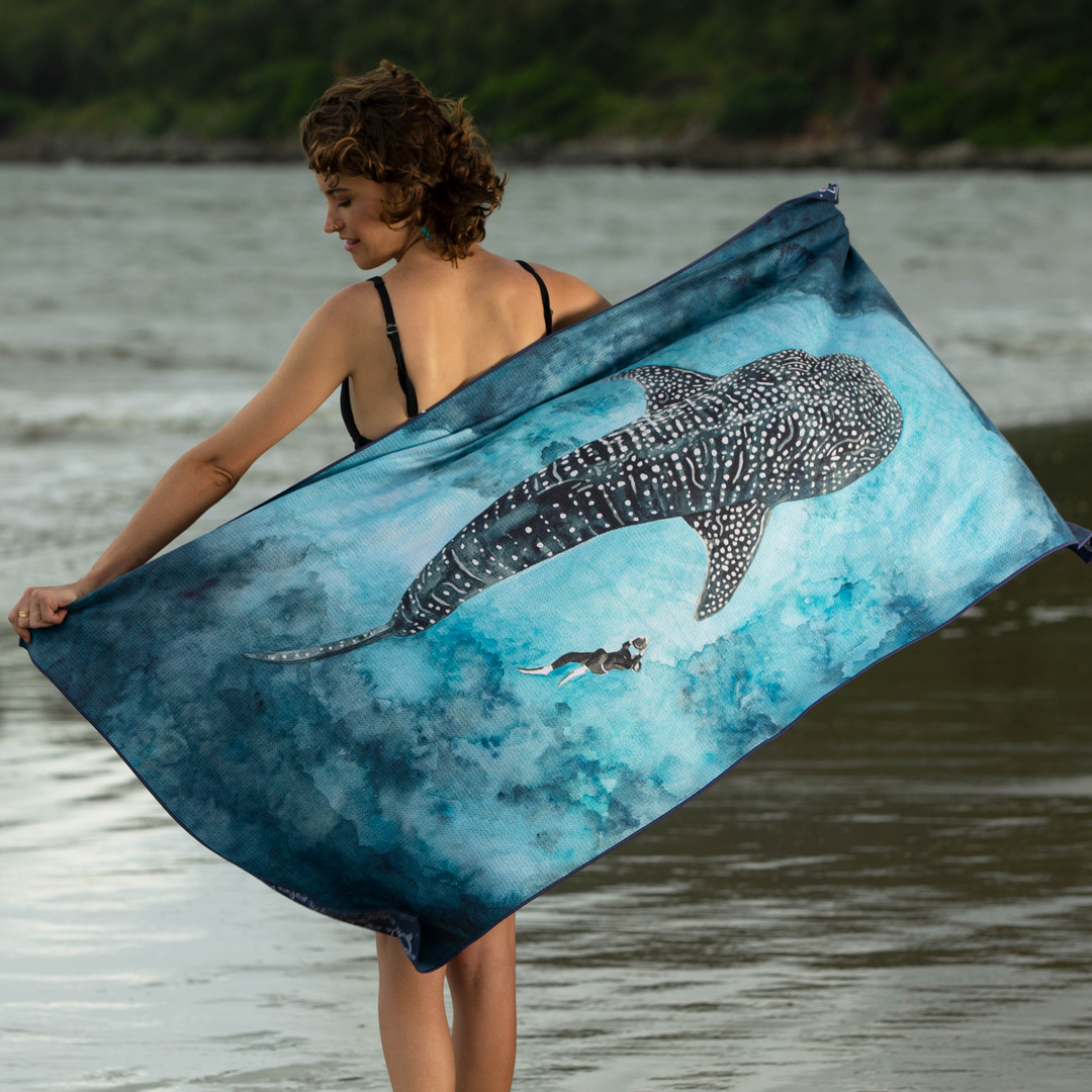 Sand-Free Beach Towel - Whale Shark – Ocean Armour