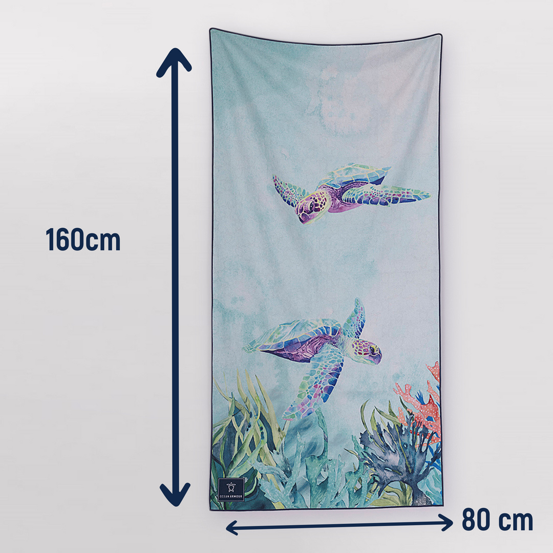 Sand-Free Beach Towel - Turtle – Ocean Armour